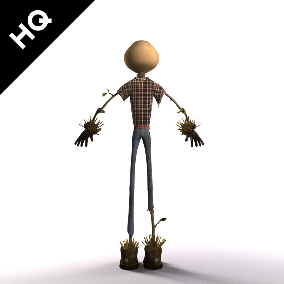 Scarecrow Crow Scare 3d Max