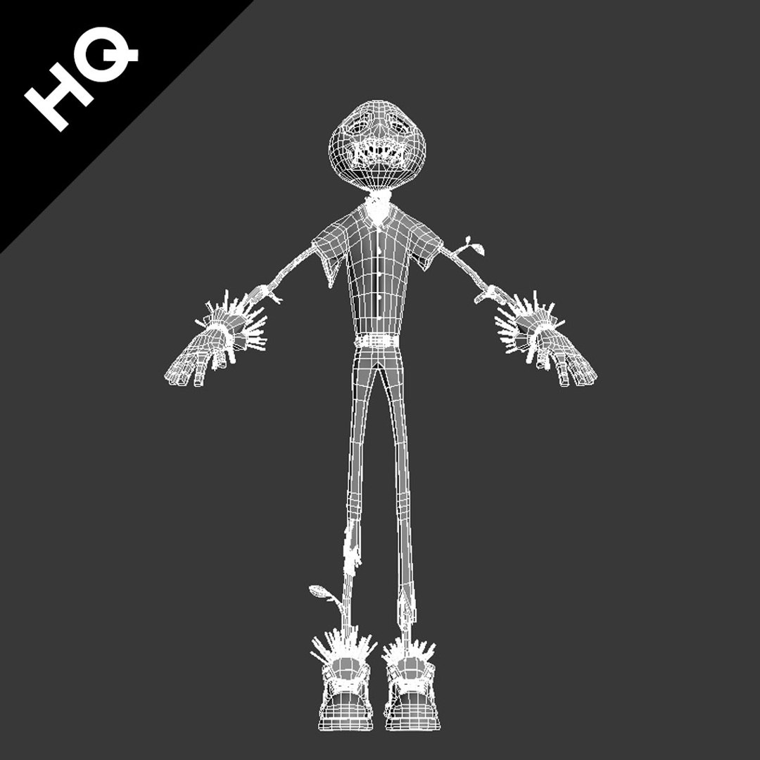 Scarecrow Crow Scare 3d Max