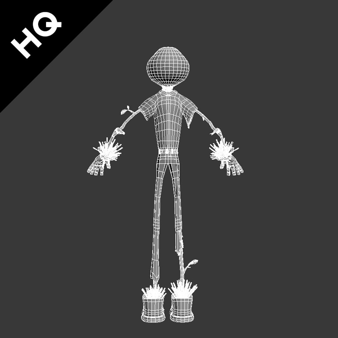 Scarecrow Crow Scare 3d Max