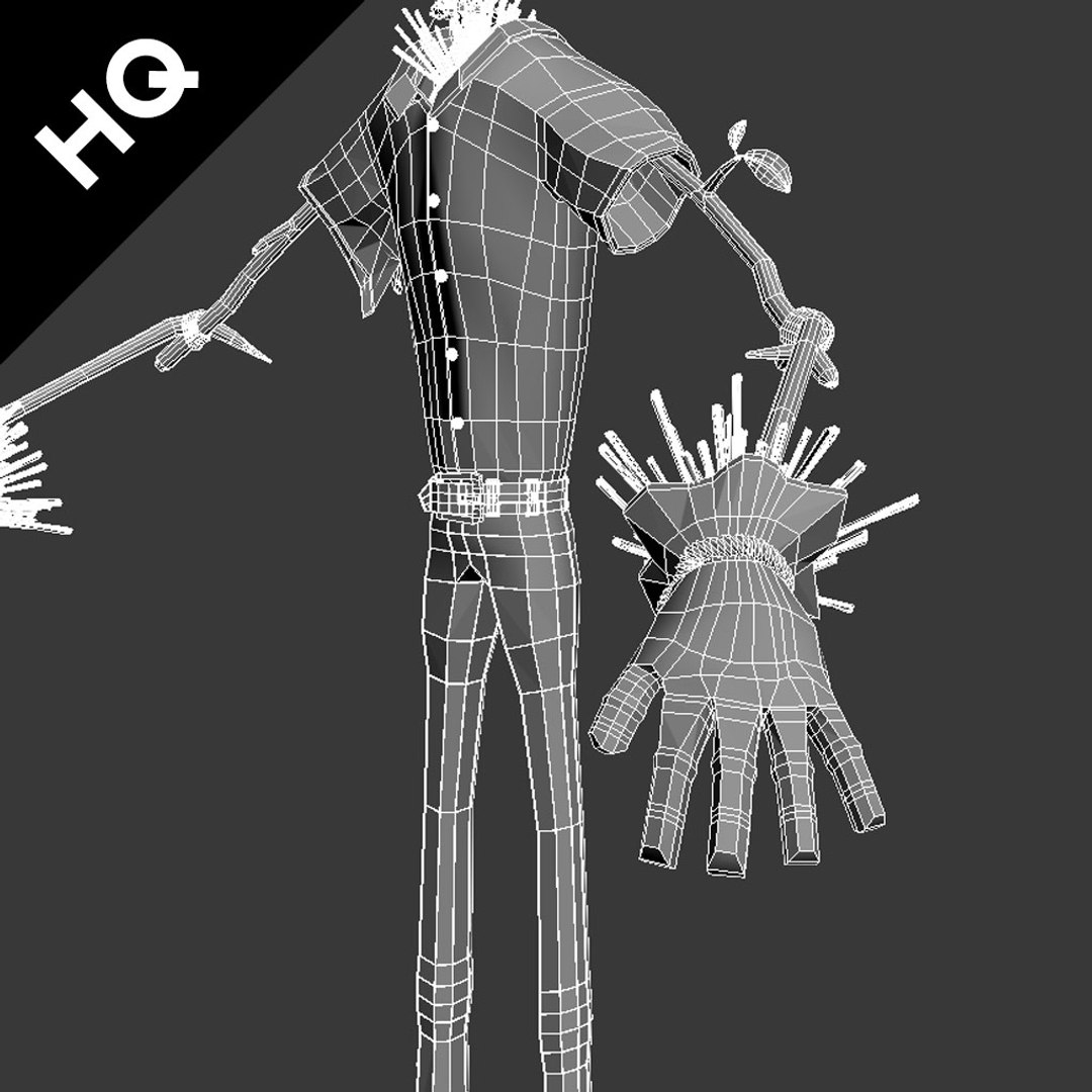 Scarecrow Crow Scare 3d Max