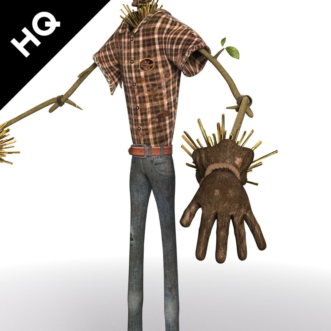 Scarecrow Crow Scare 3d Max