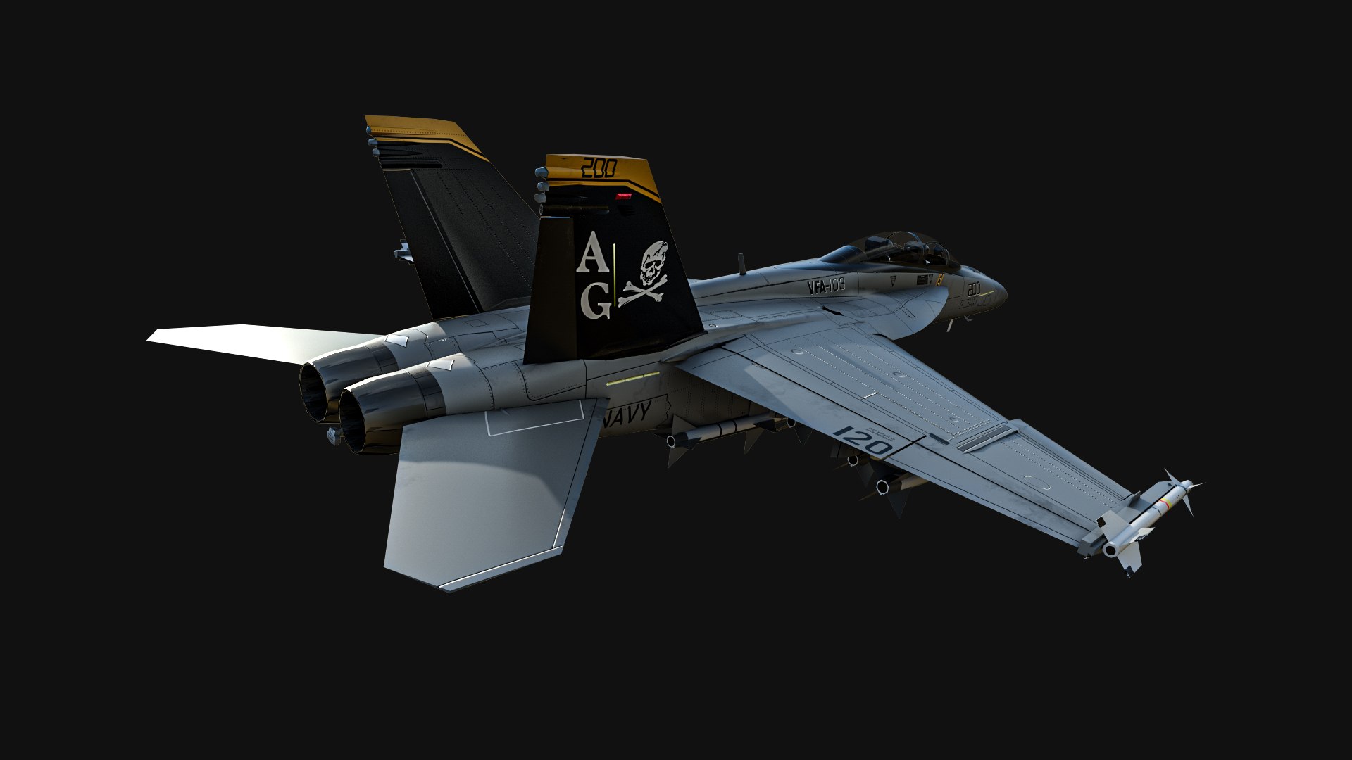 F-18F Super Hornet Model - TurboSquid 1751391