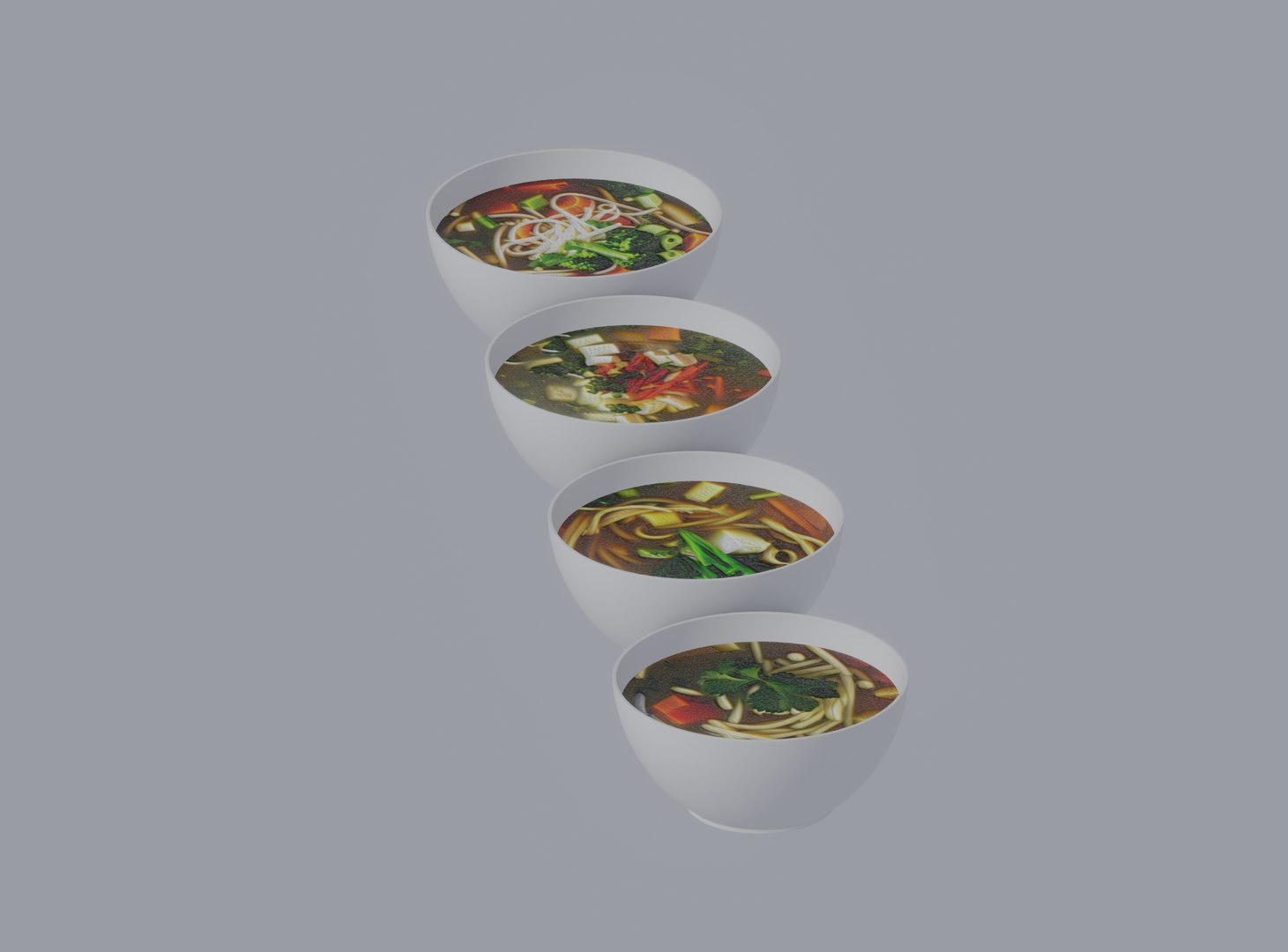 3D Soup Bowls - TurboSquid 2197245