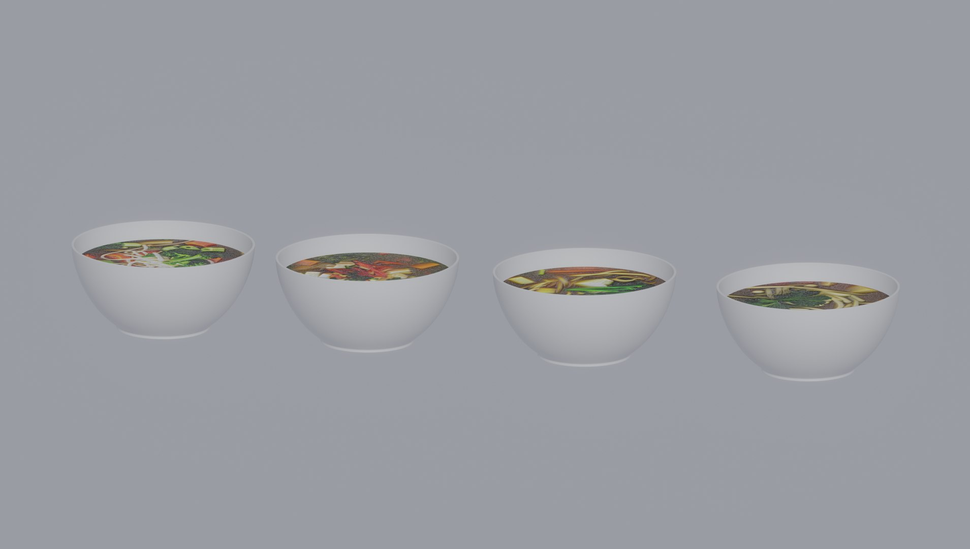 3D Soup Bowls - TurboSquid 2197245