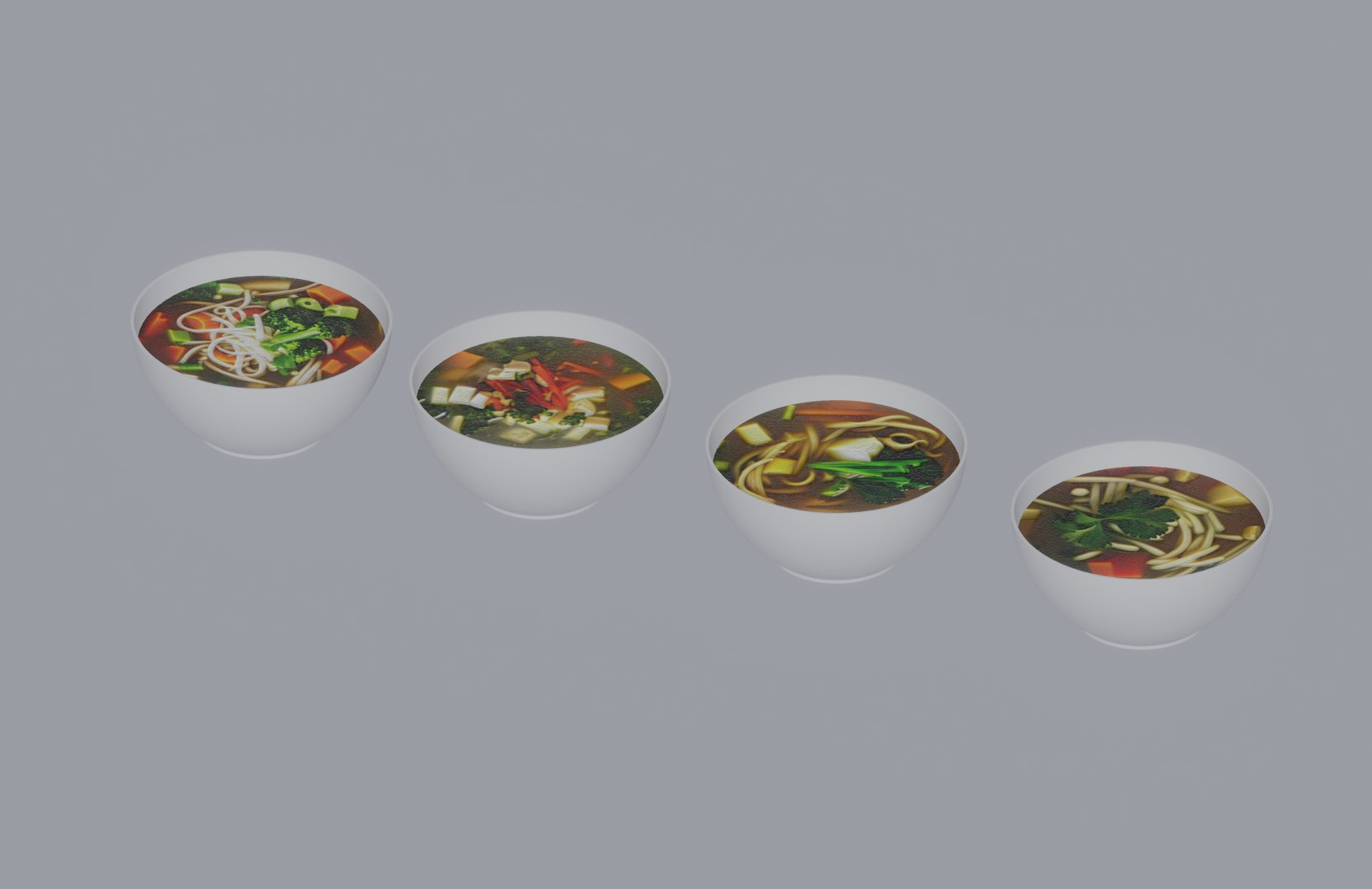 3D Soup Bowls - TurboSquid 2197245