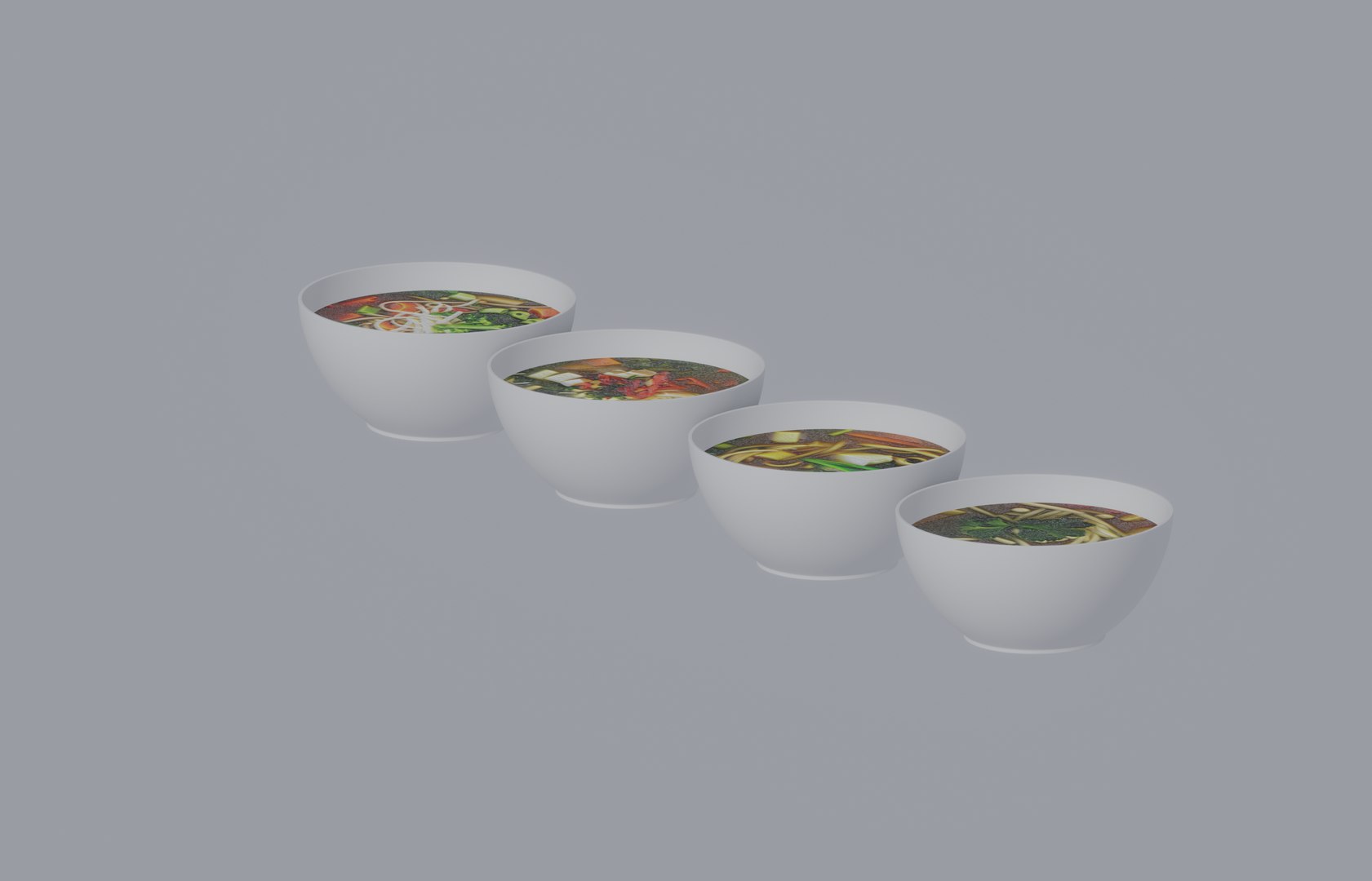 3D Soup Bowls - TurboSquid 2197245
