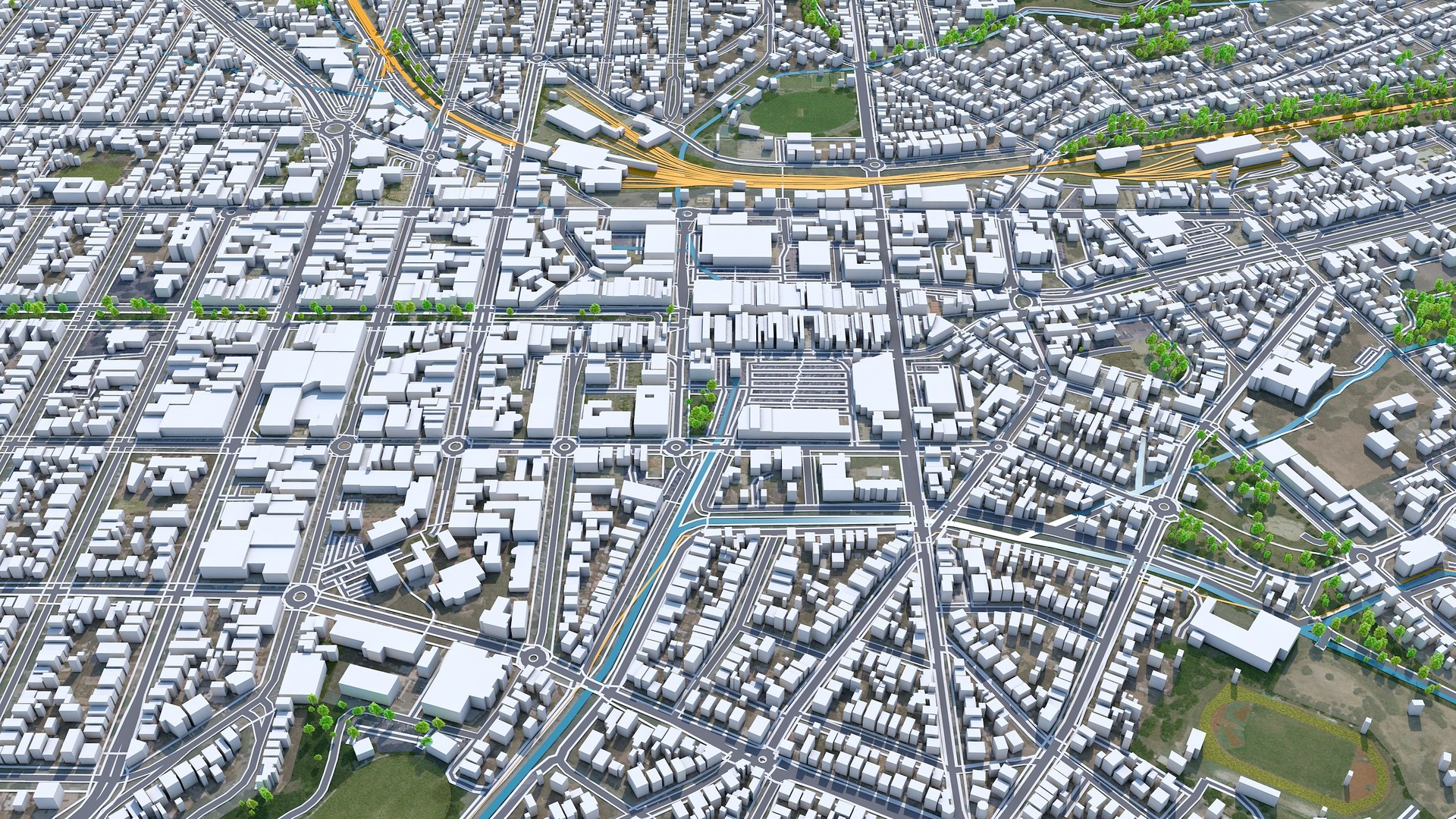 City Area Building 3D Model - TurboSquid 1608568