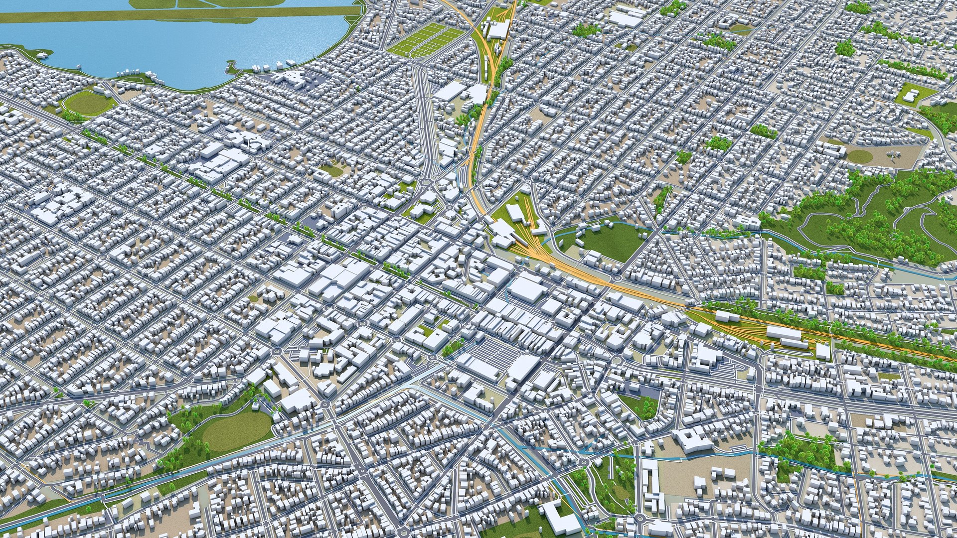 City Area Building 3D Model - TurboSquid 1608568