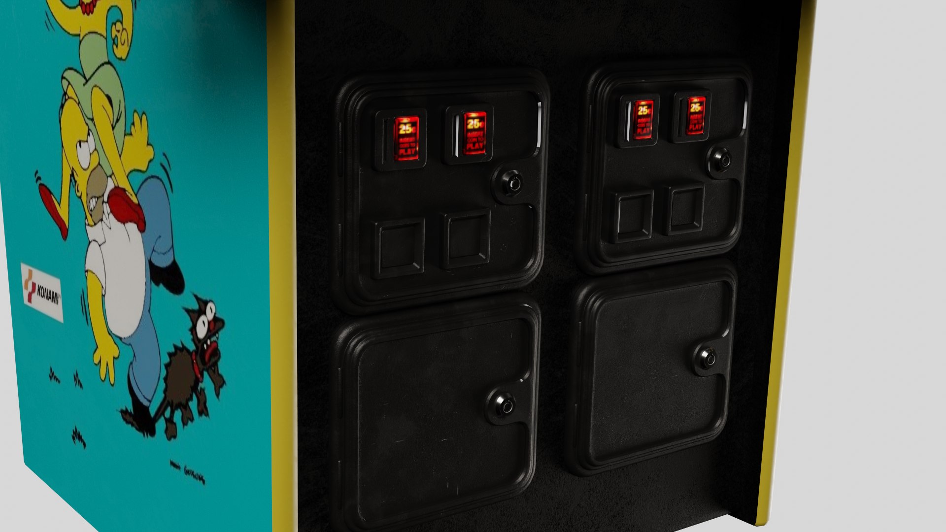 3D Model Simpsons Arcade Cabinet Retro - TurboSquid 2428920