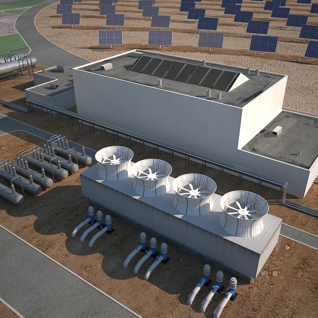 Solar Power Plant 3d Model