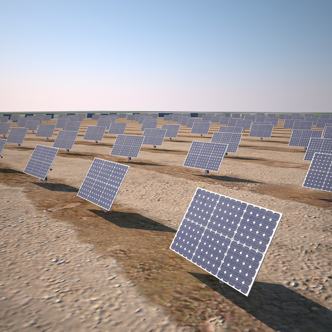 Solar Power Plant 3d Model