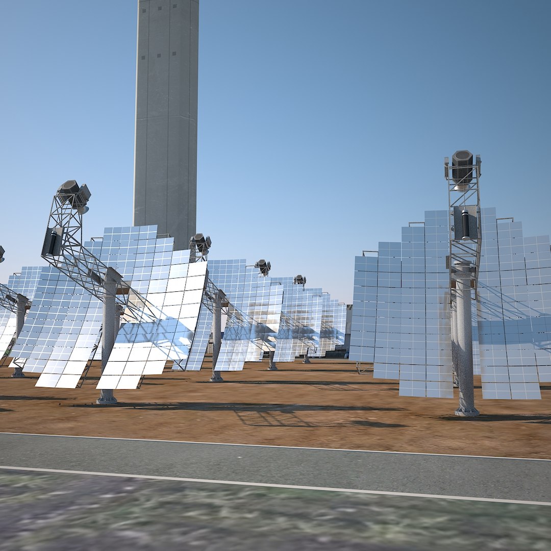 Solar Power Plant 3d Model