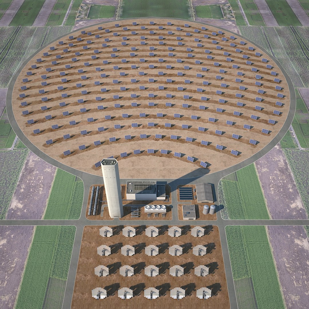 Solar Power Plant 3d Model