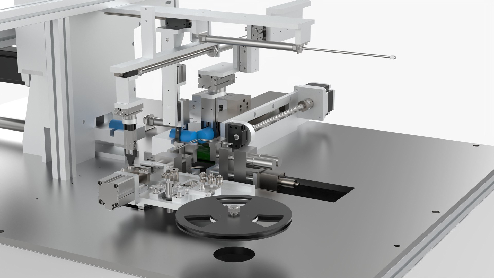 Automatic Cylindrical Battery Cutting Folding And Welding Machine 3D ...