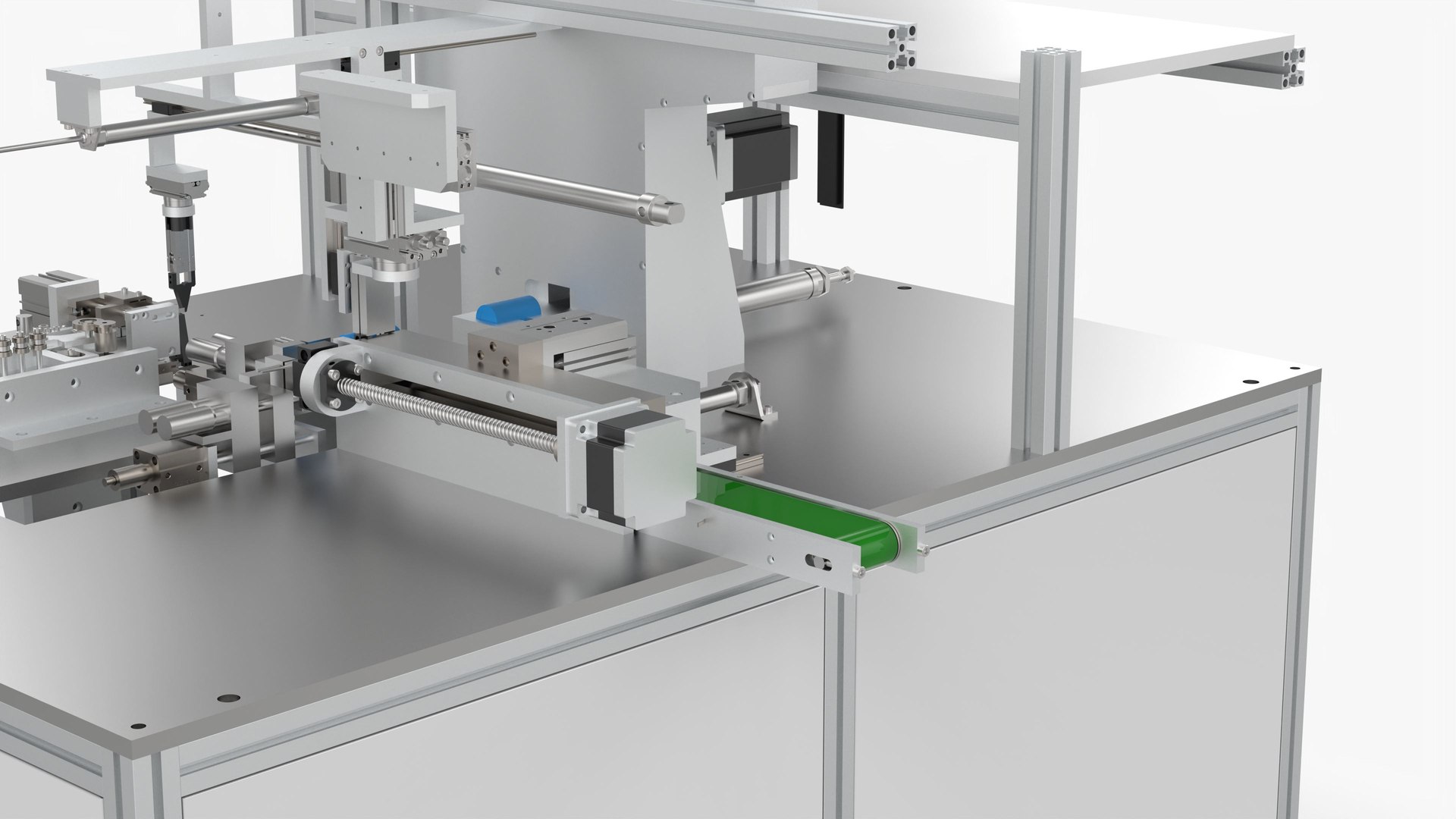Automatic Cylindrical Battery Cutting Folding And Welding Machine 3D ...