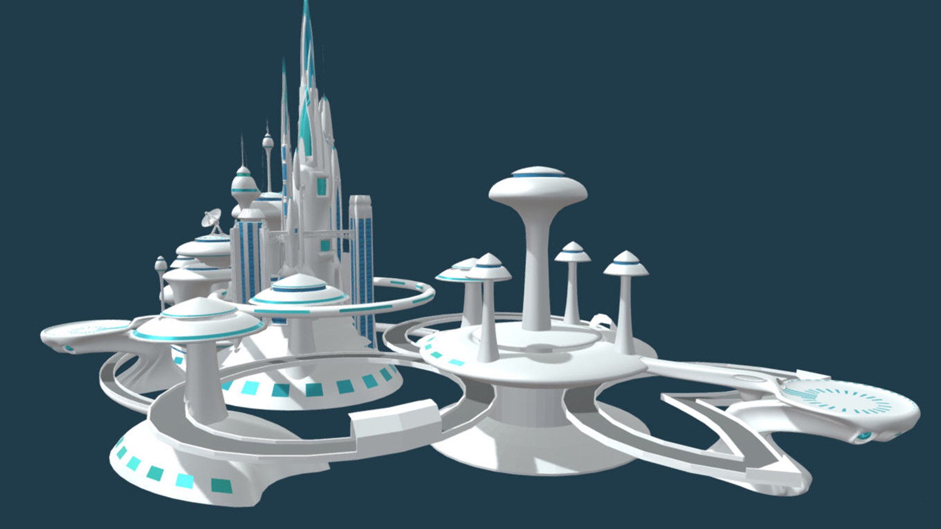 3D Game Newstyle Future City Model - TurboSquid 2144741