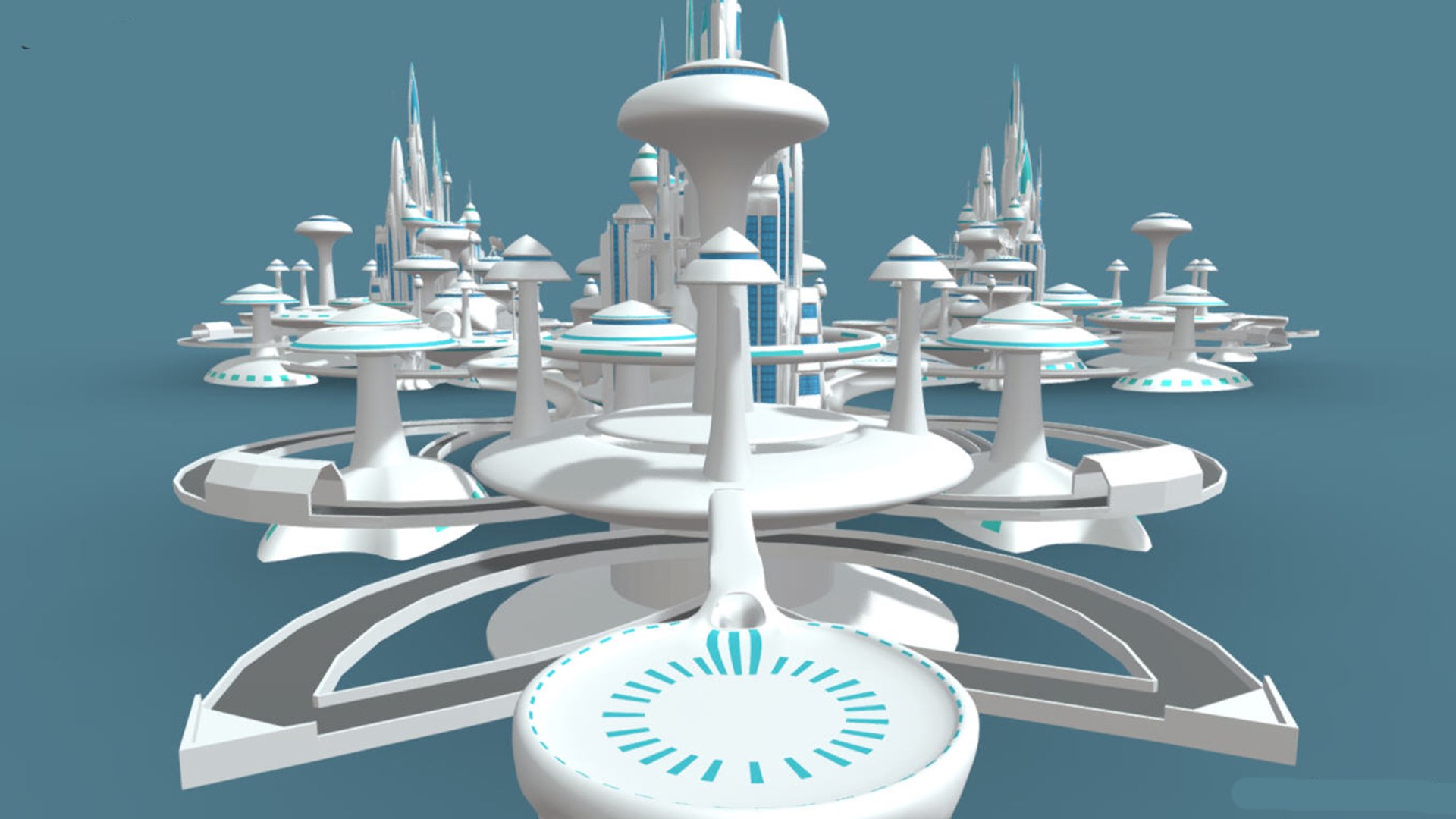 3D Game Newstyle Future City Model - TurboSquid 2144741