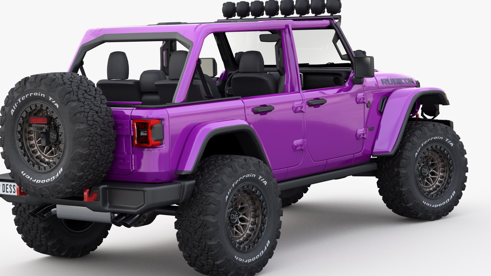 3D Jeep Wrangler Rubicon 392 Custom Purple 2025 - TurboSquid 2320981