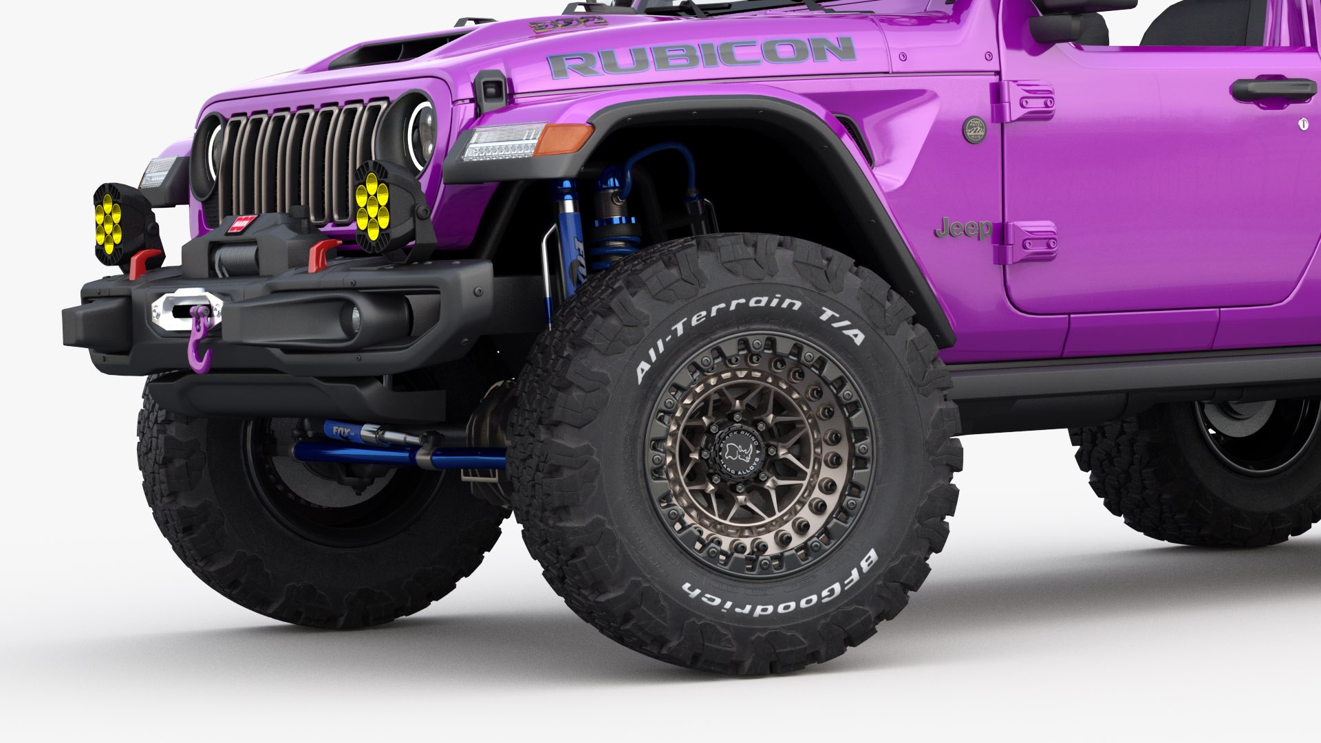 3D Jeep Wrangler Rubicon 392 Custom Purple 2025 - TurboSquid 2320981