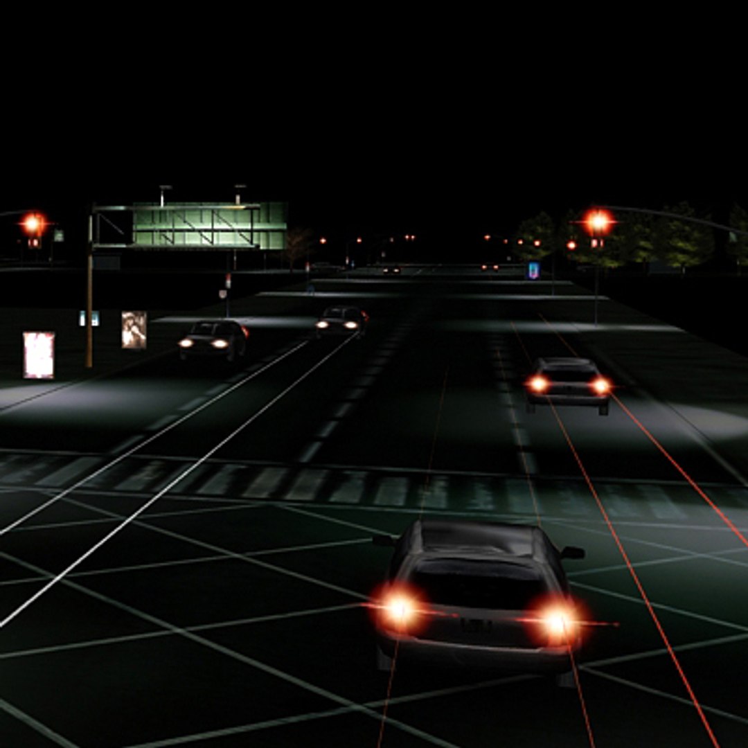 3d Model Night Street