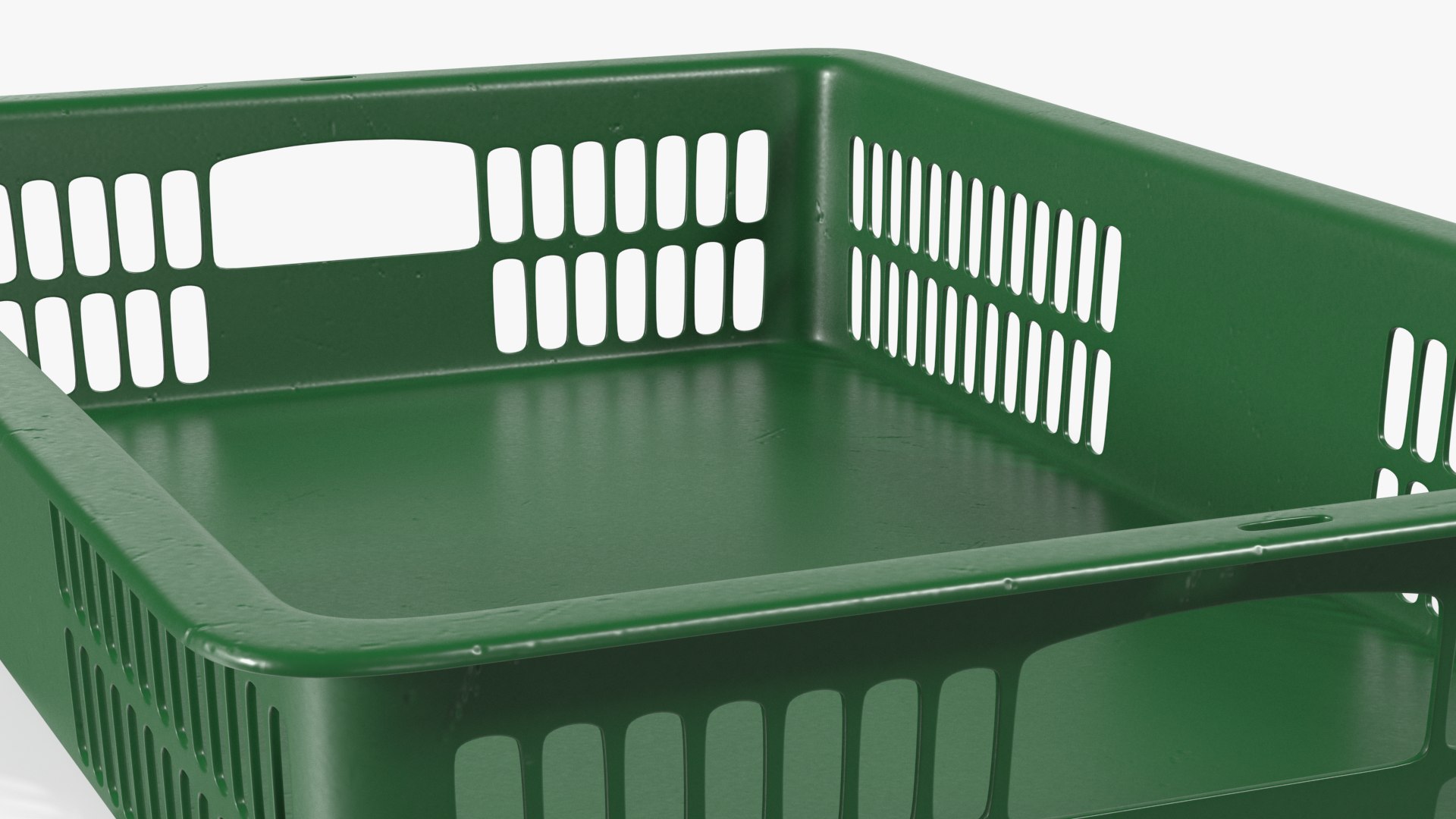 3D Green Plastic Crate Model - TurboSquid 2208818
