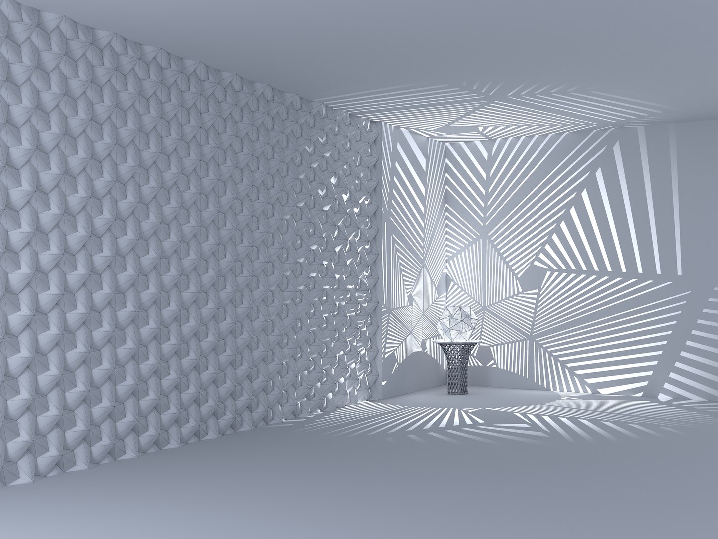 3D Abstract Wall Panel Lamp - TurboSquid 1401643