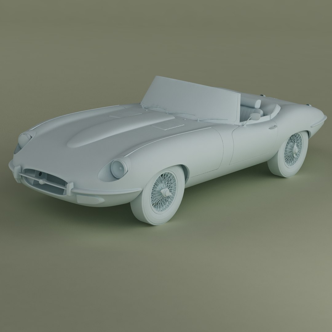 3D e-type series 2 convertible - TurboSquid 1388393