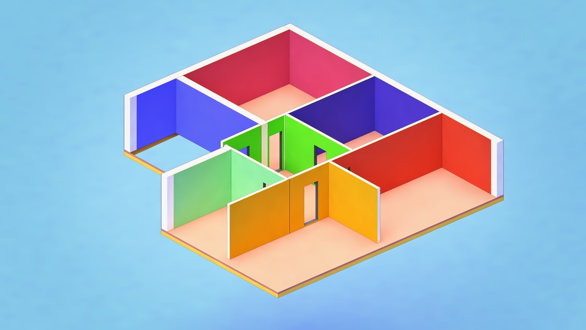 Isometric Buildings 3D Model - TurboSquid 1798640