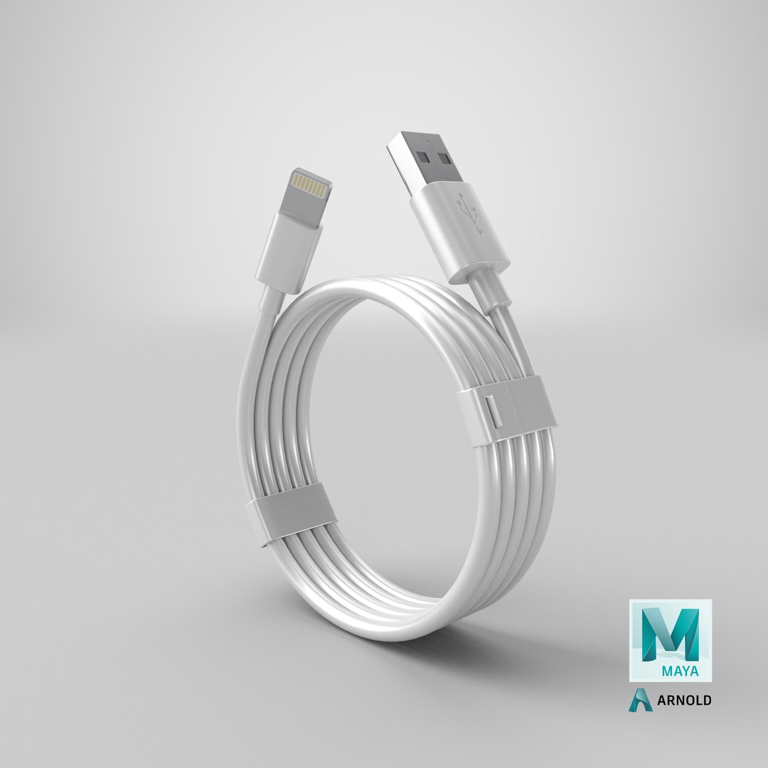 Detailed USB Cable Type C 3D Model - TurboSquid 2113391