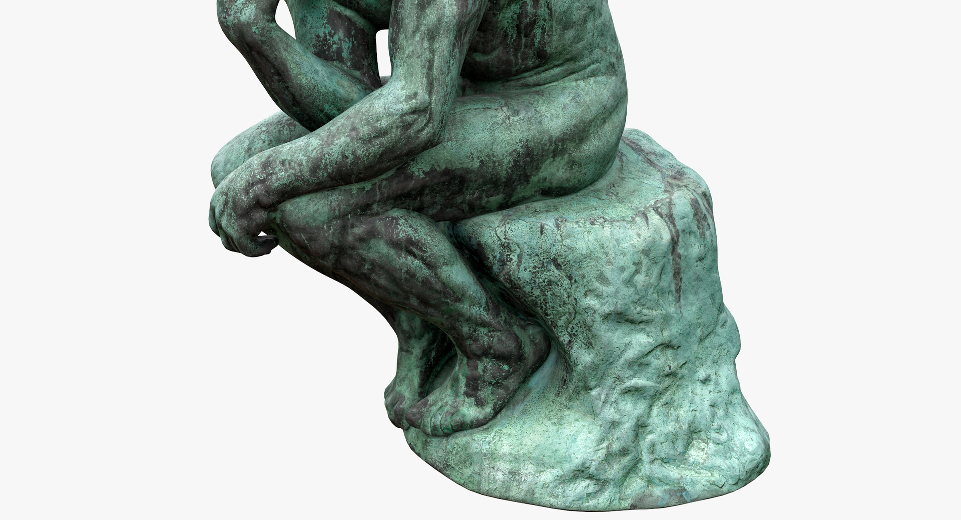The Thinker Corroded Statue model - TurboSquid 1853002