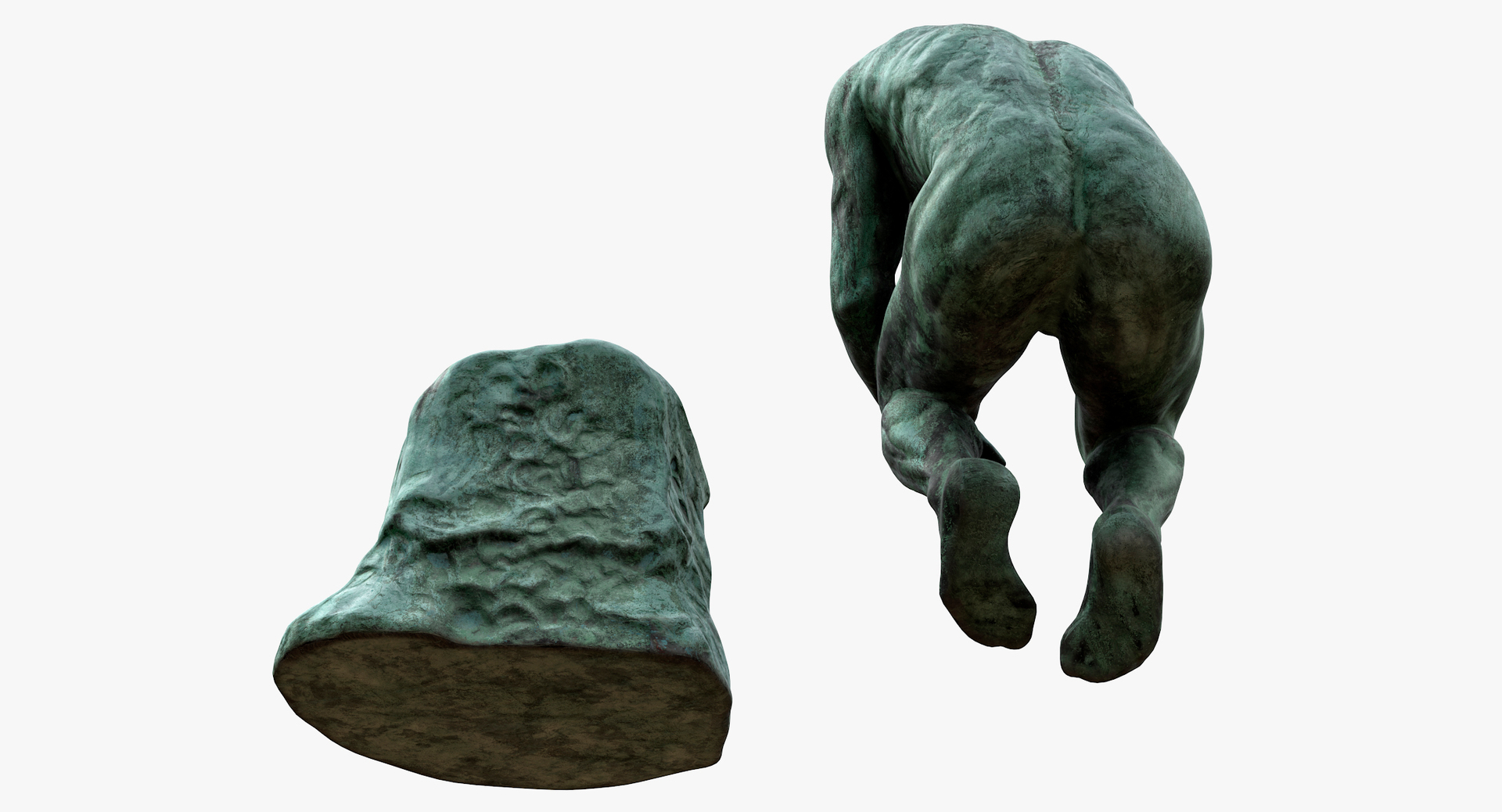The Thinker Corroded Statue model - TurboSquid 1853002