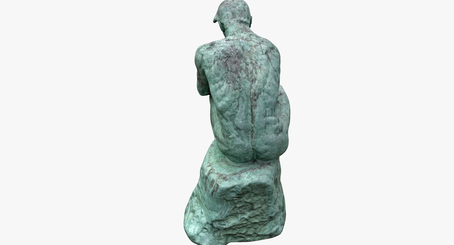 The Thinker Corroded Statue model - TurboSquid 1853002