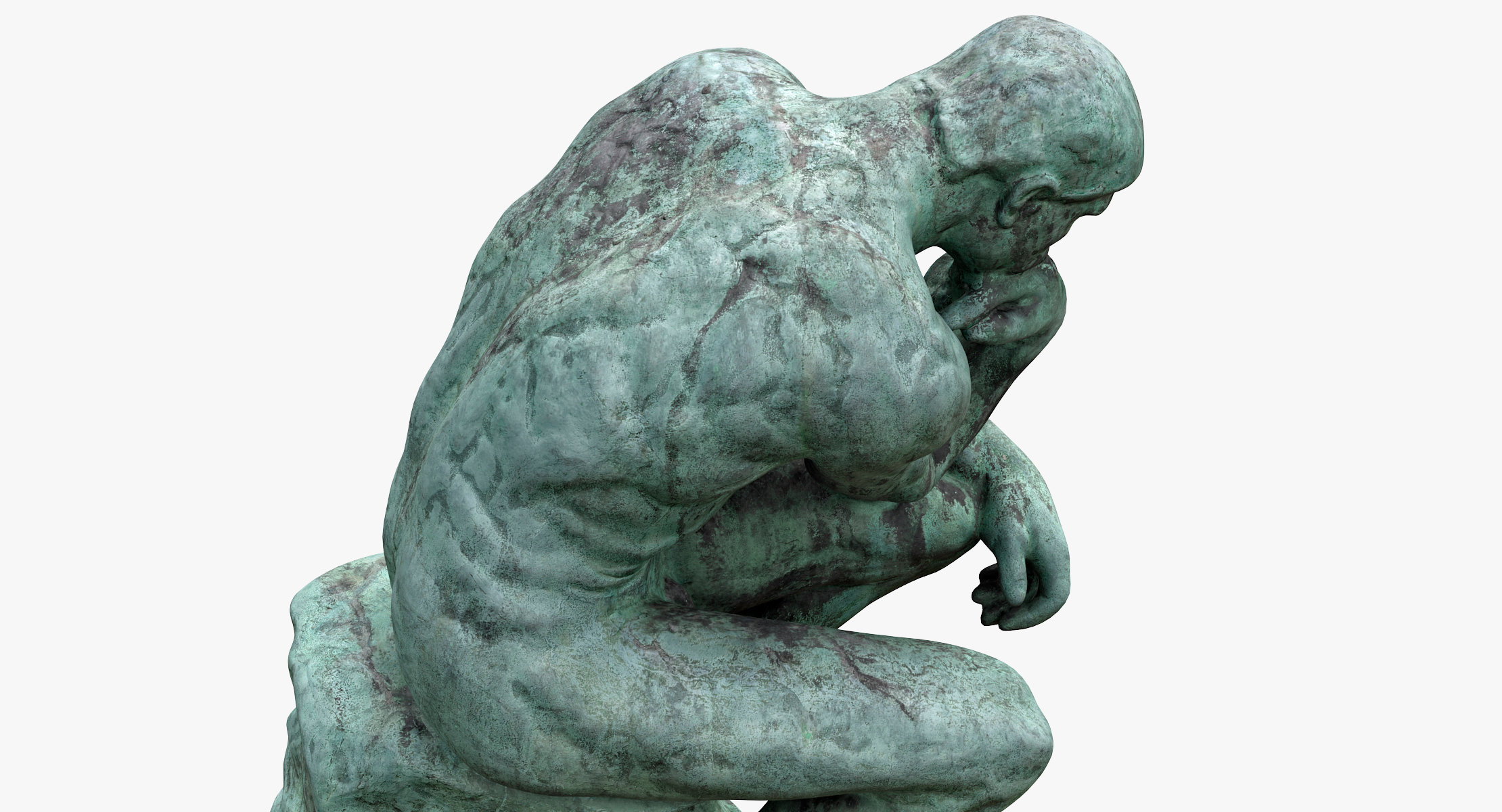 The Thinker Corroded Statue model - TurboSquid 1853002