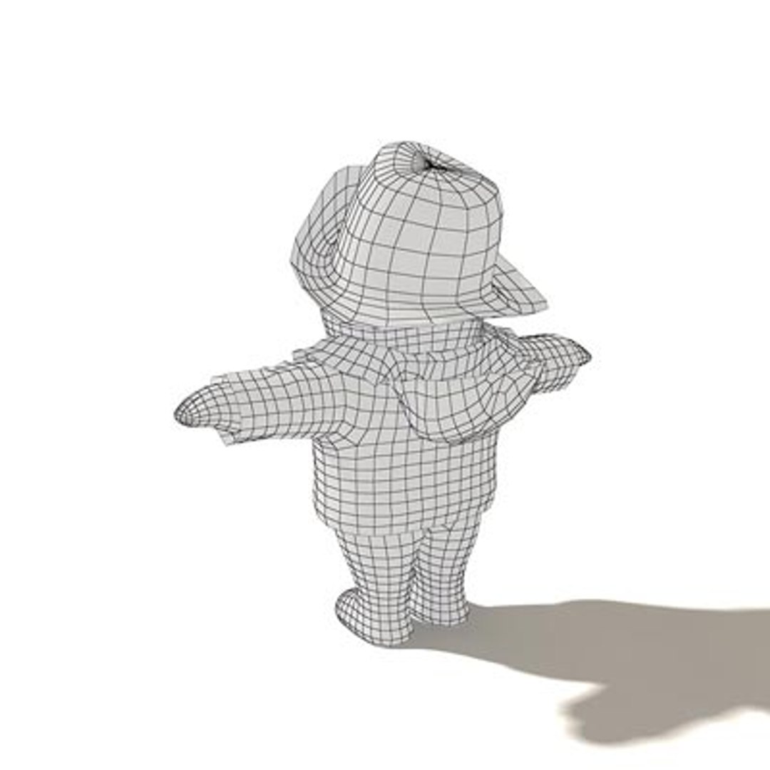 paddington bear character toy 3d model