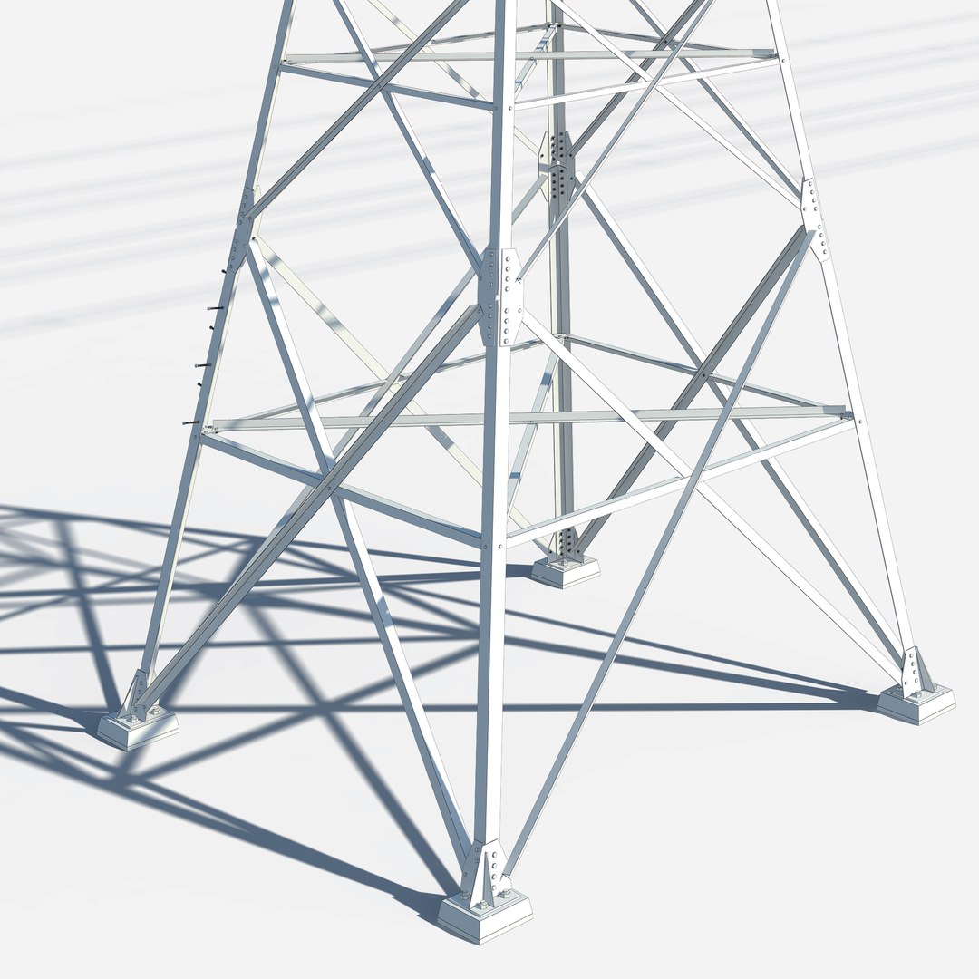 Transmission Tower 3D Model - TurboSquid 1442347