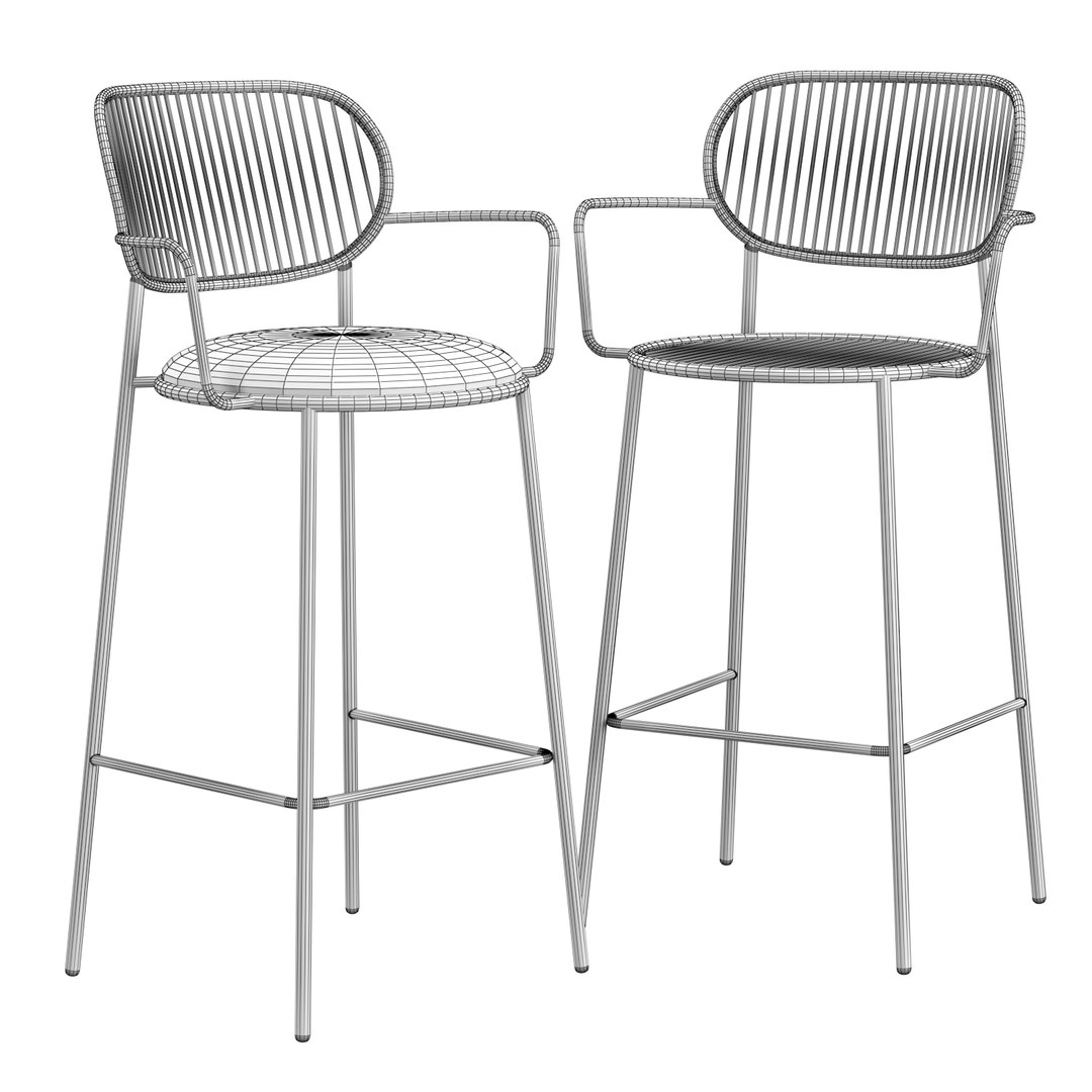 3D Piper Bar Chair Armrests - TurboSquid 1635598