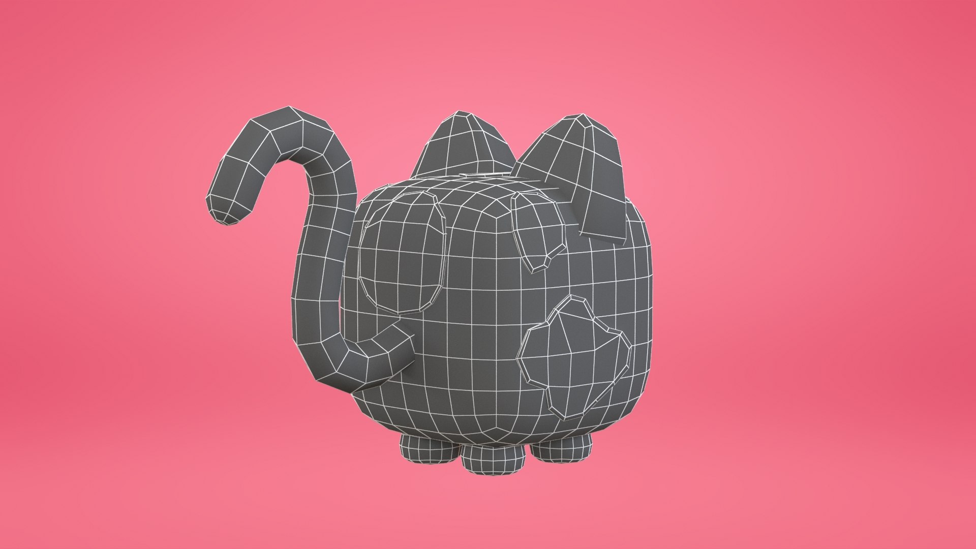 3D cute cartoon cat - TurboSquid 1442462