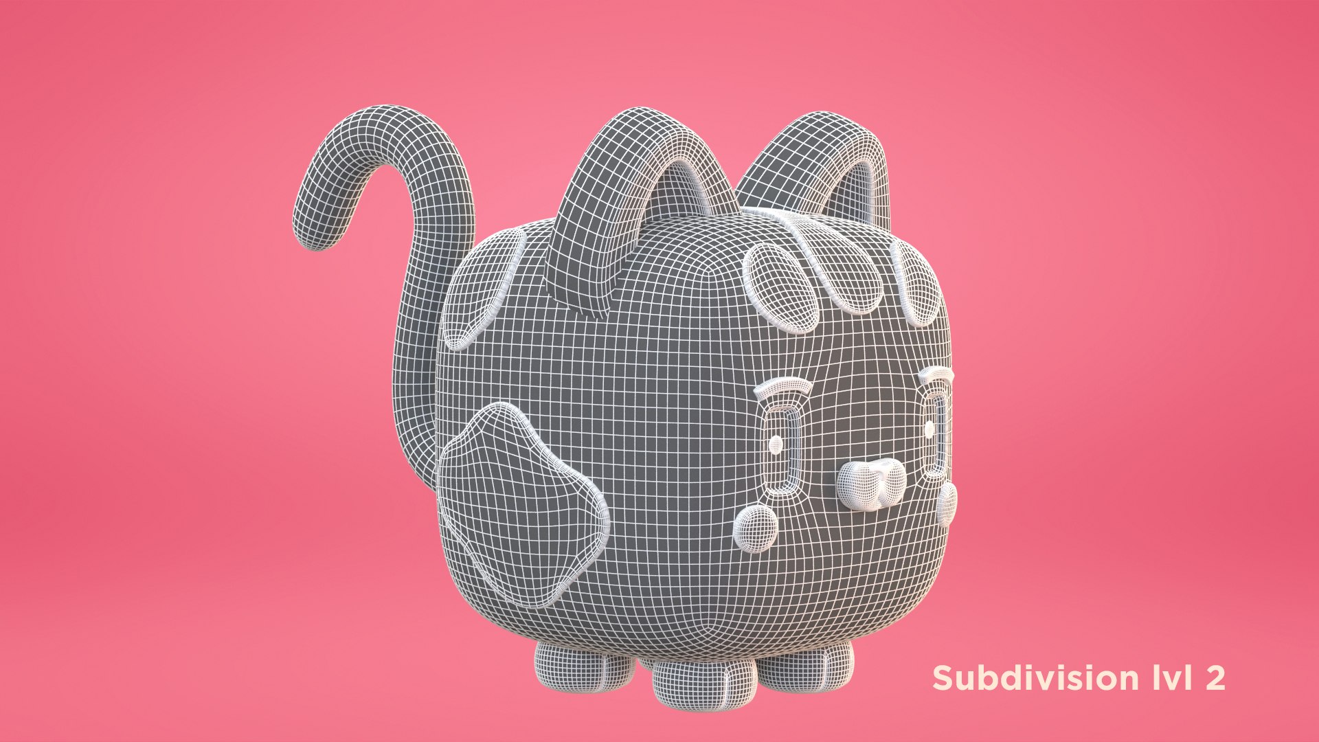 3D cute cartoon cat - TurboSquid 1442462