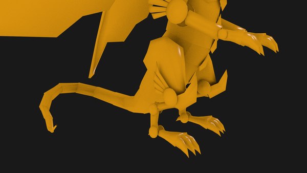 modelo 3d El dragón alado de Ra yugioh Low-poly modelo 3D - TurboSquid ...