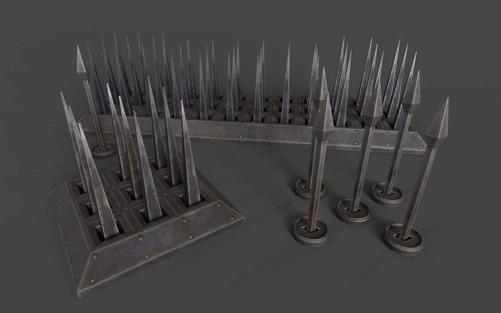 3D Model Low-Poly Spikes Traps - TurboSquid 2001469