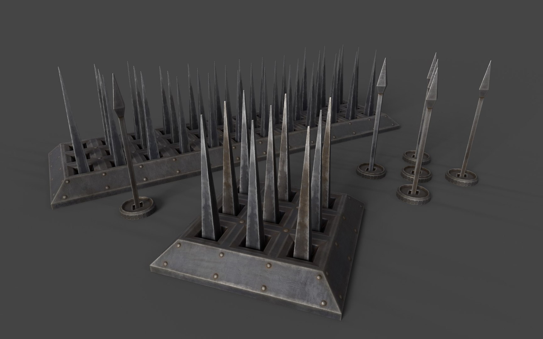 3D Model Low-Poly Spikes Traps - TurboSquid 2001469