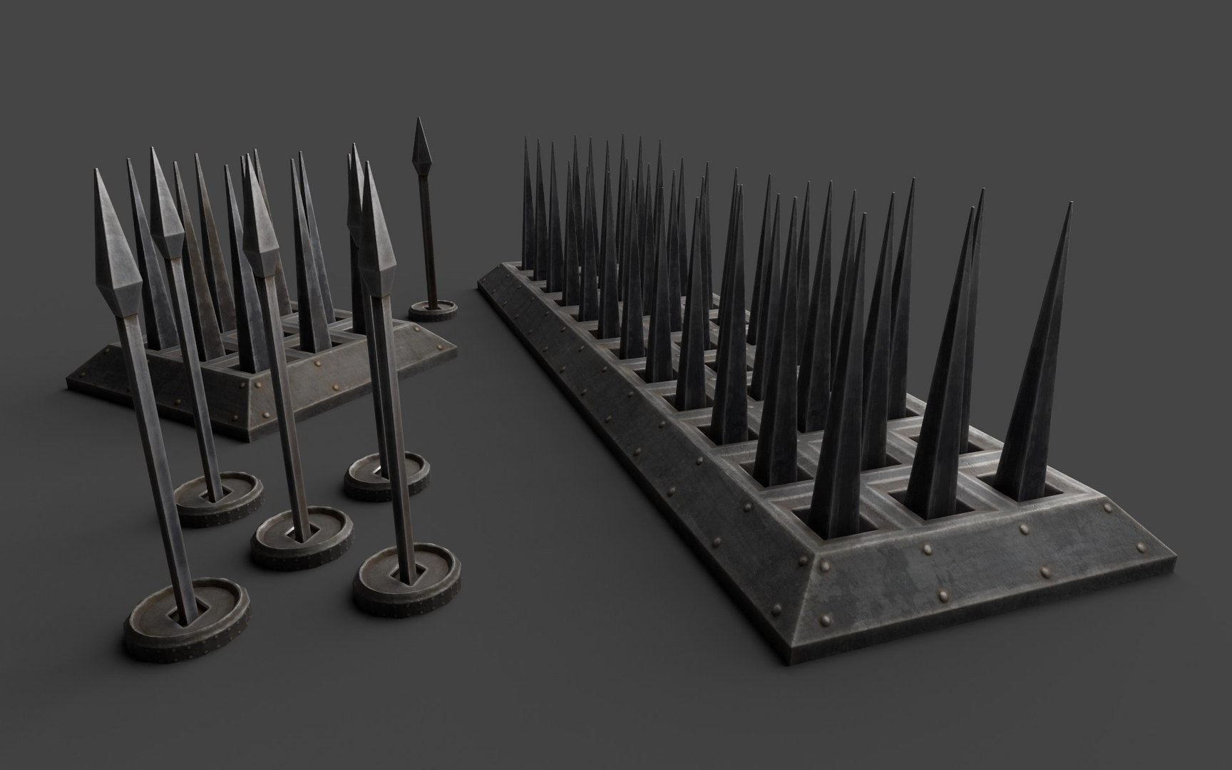 3D Model Low-Poly Spikes Traps - TurboSquid 2001469