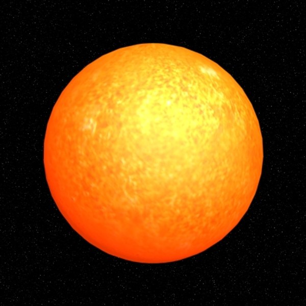 3d model sun sol star