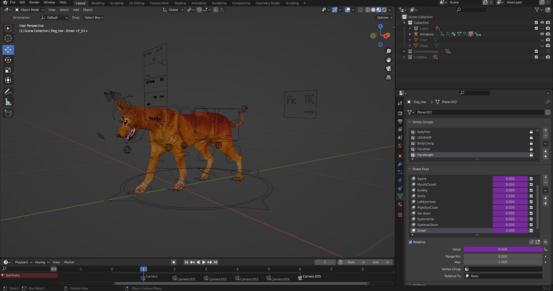 Fur Red Dog Rigged In Blender 3D - TurboSquid 1921387