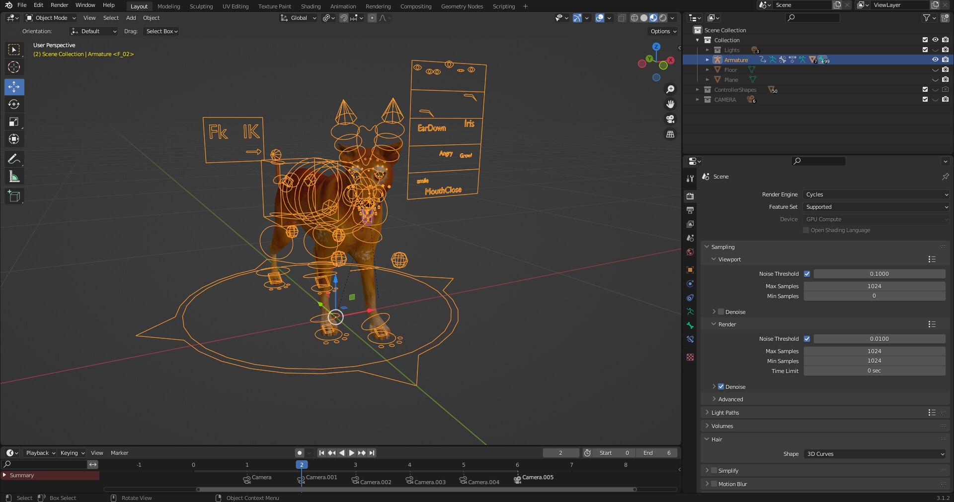 Fur Red Dog Rigged In Blender 3D - TurboSquid 1921387