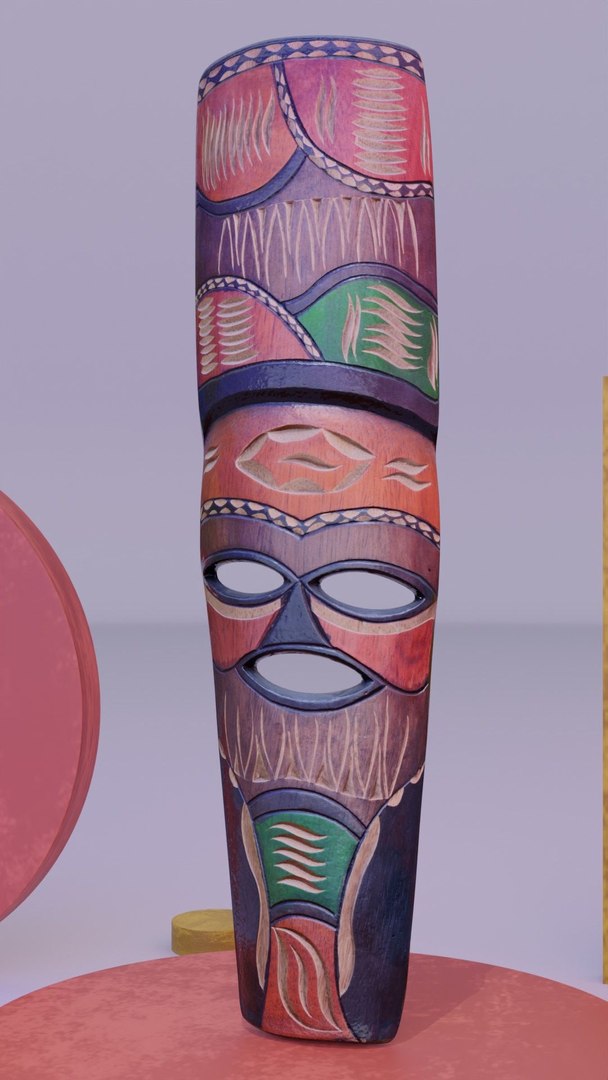 3D model Decorative African wall Mask 09 low-poly 3D model - TurboSquid ...