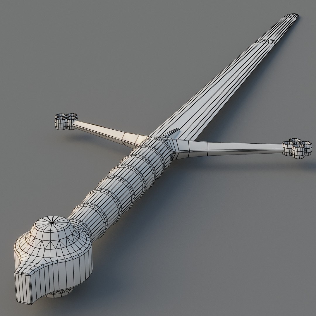 3D ready scottish claymore pbr model - TurboSquid 1390328