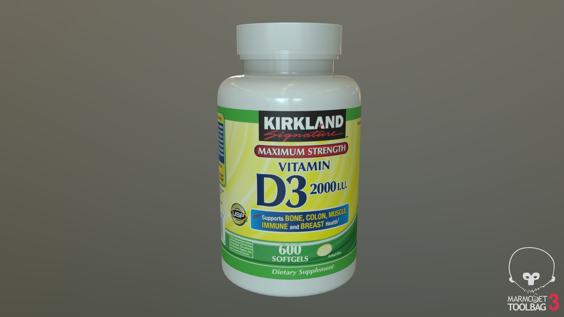 Vitamin D Bottle 3D Model - TurboSquid 1835072
