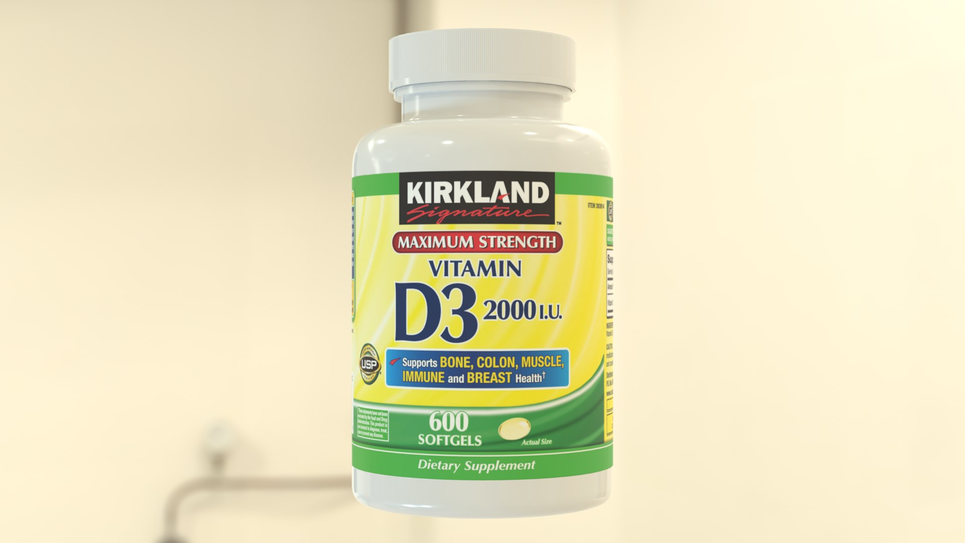 Vitamin D Bottle 3D Model - TurboSquid 1835072