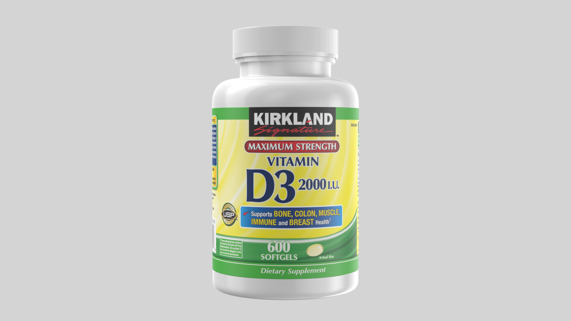 Vitamin D Bottle 3D Model - TurboSquid 1835072